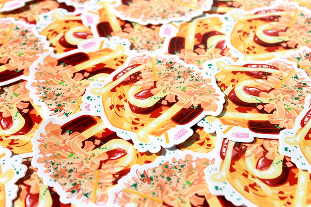 Takoyaki Japanese Street Food | 3" Waterproof Aesthetic Anime Stickers ...