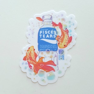 Pisces | Zodiac Stickers Waterproof | Pocari Sweat | Aesthetic Anime ...