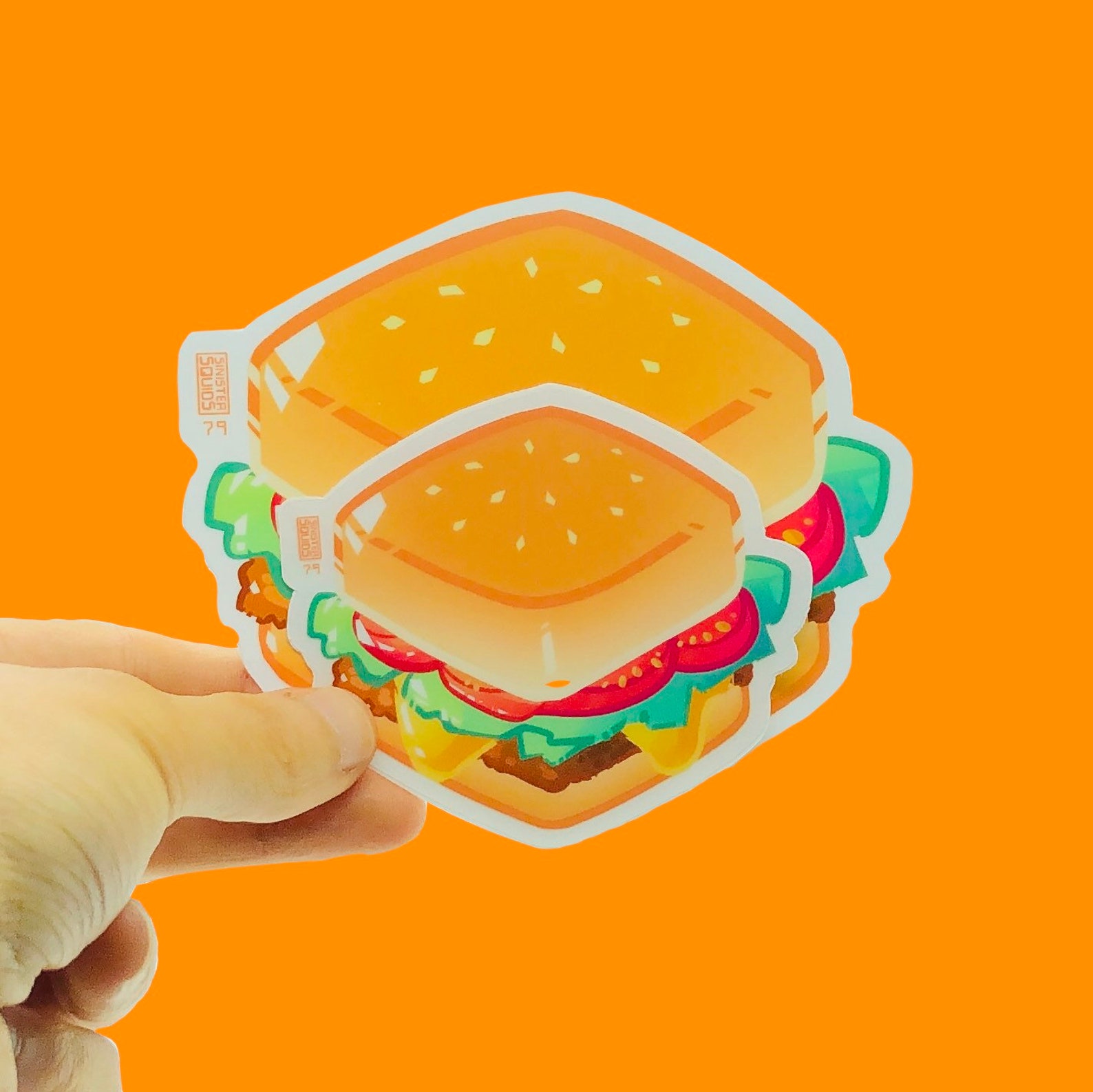 Burger Cube 3" Waterproof Aesthetic Anime Stickers | Otaku Gift for ...