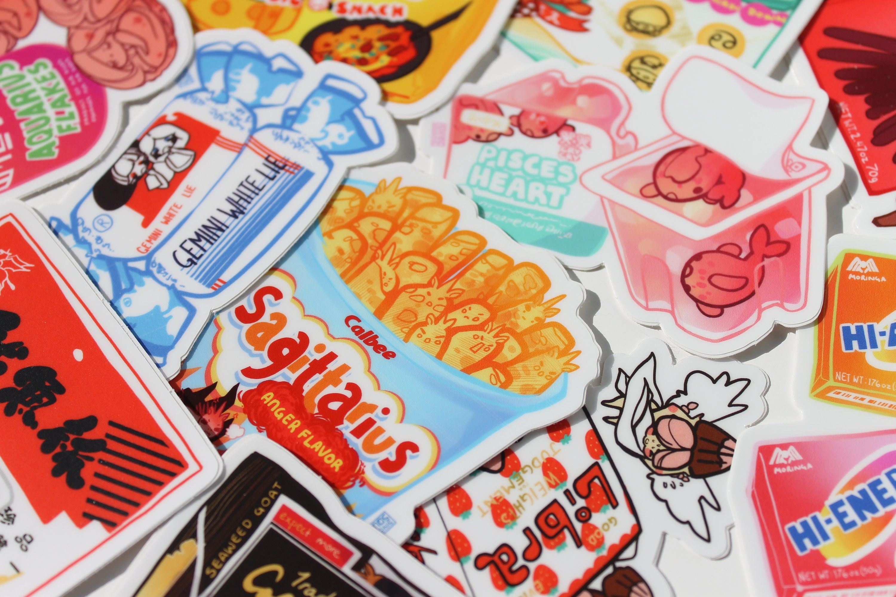 Zodiac as Food Aesthetic Sticker Pack 12 Waterproof - Etsy