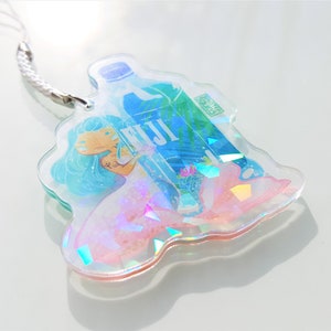 Aquarius | Zodiac Acrylic Keychains | Astrology |holographic Double ...