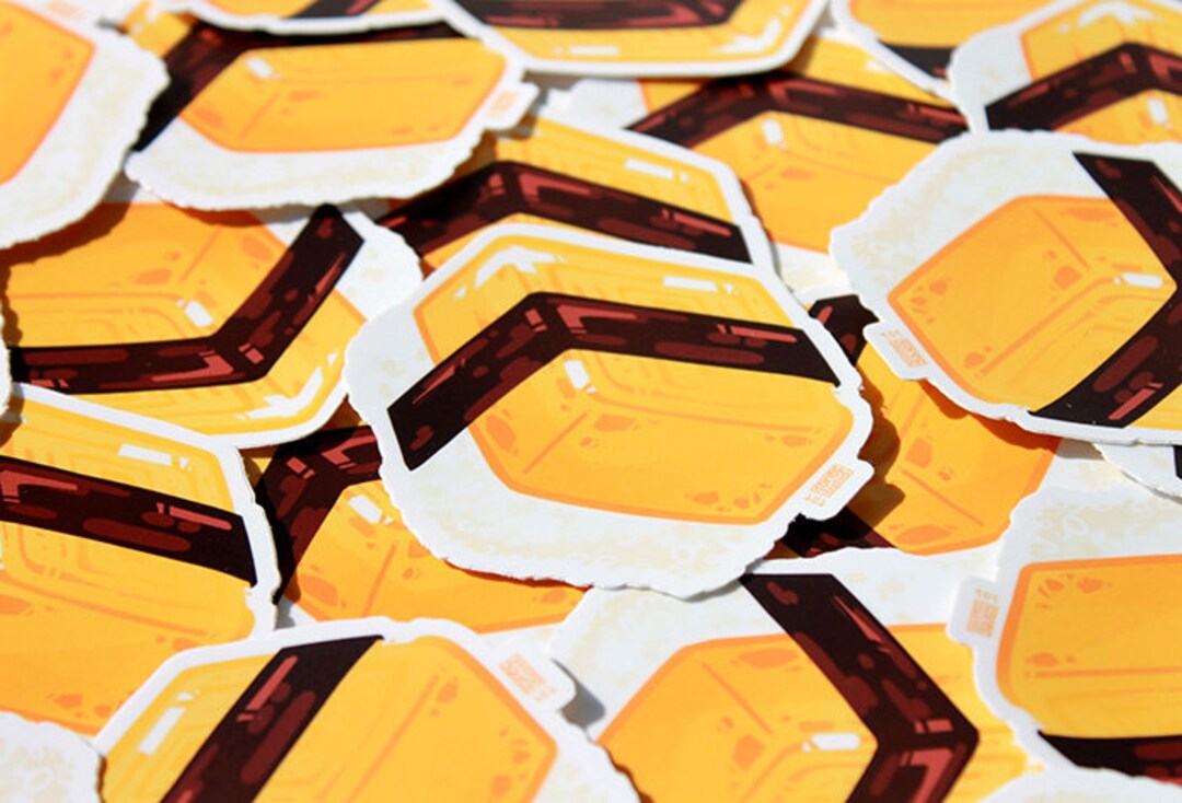 Tamago Sushi Cube Vinyl Stickers - Laptop Decal Water Bottle Anime ...