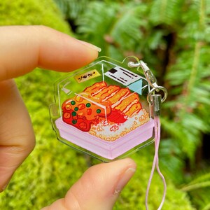 Katsu Curry Bento Double Sided Food Cube Key Chain | Kawaii Anime Lover ...