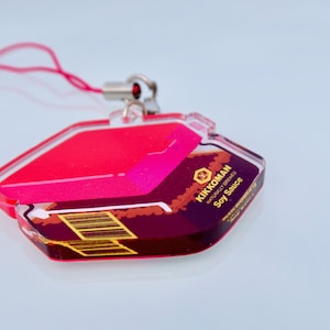 Kikkoman Soy Sauce Double Sided Food Cube Key Chain | 90s Anime ...