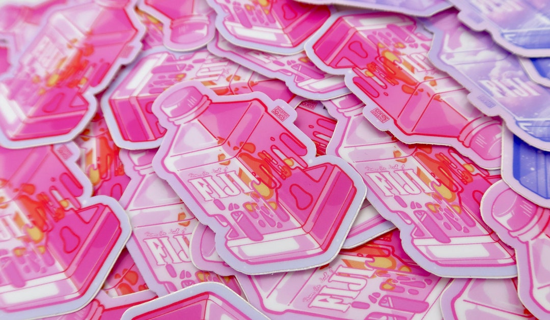 Fire Fiji Water Aesthetic Anime Vaporwave Waterproof Vinyl Stickers for ...