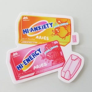 Aries | Zodiac Stickers Waterproof | Hi-chew | Aesthetic Anime Stickers ...