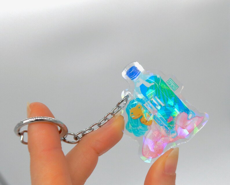 Aquarius | Zodiac Acrylic Keychains | Astrology |holographic Double ...