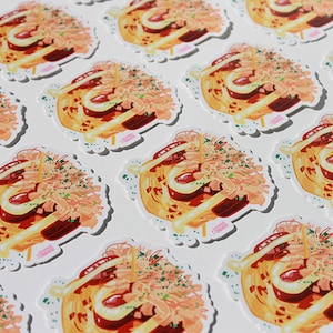 Takoyaki Japanese Street Food | 3" Waterproof Aesthetic Anime Stickers ...