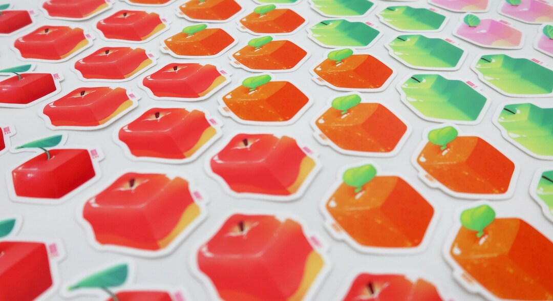 Animal Village Island Fruits Set of 5 Waterproof Stickers Kawaii Anime ...