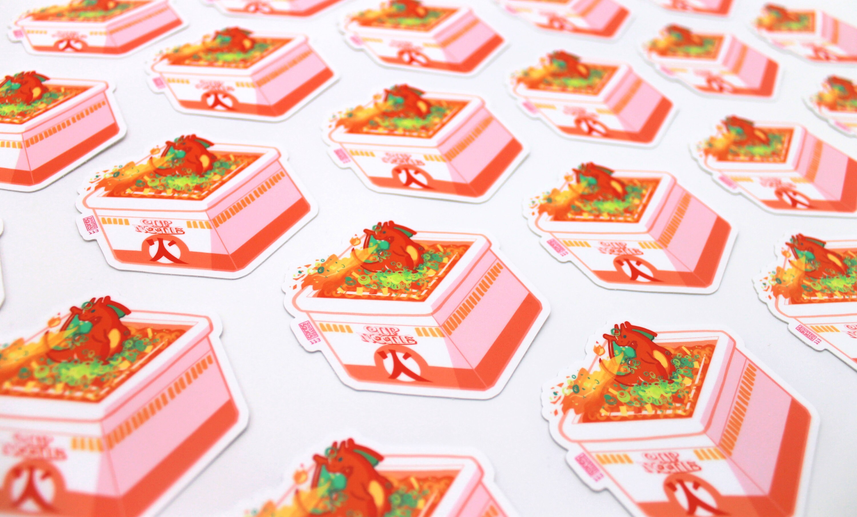 Fire Dragon Pocket Monster Ramen cup of Noodles Cube Water | Etsy