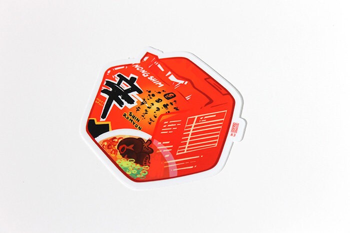 Instant Spicy Ramen Cube Aesthetic Anime Sticker Water - Etsy