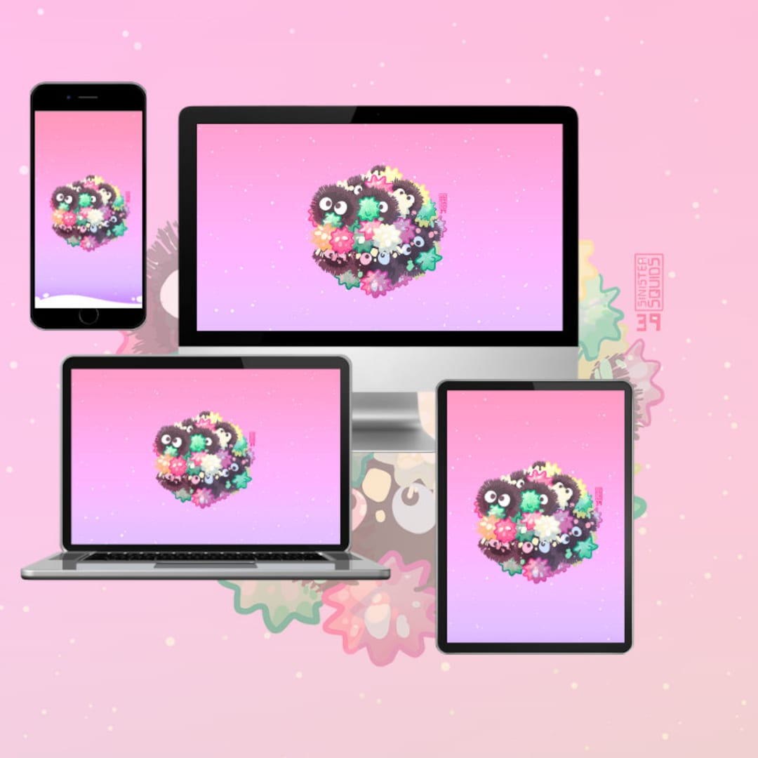 Soot Sprite Aesthetic Phone Desktop Wallpapers iPhone Android Computer ...