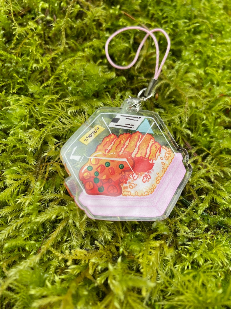 Katsu Curry Bento Double Sided Food Cube Key Chain Kawaii - Etsy