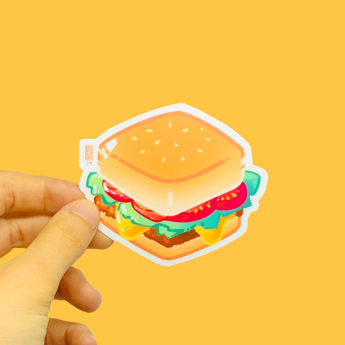 Burger Cube 3" Waterproof Aesthetic Anime Stickers | Otaku Gift for ...