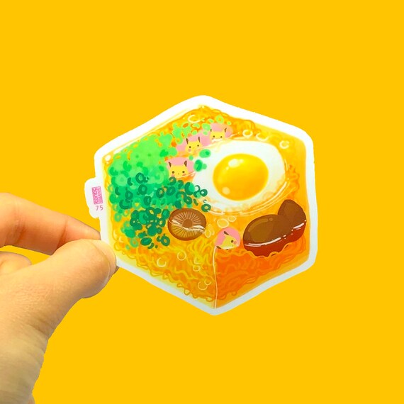 Pikaa Pocket Monster Ramen Cube 3 Waterproof Aesthetic | Etsy