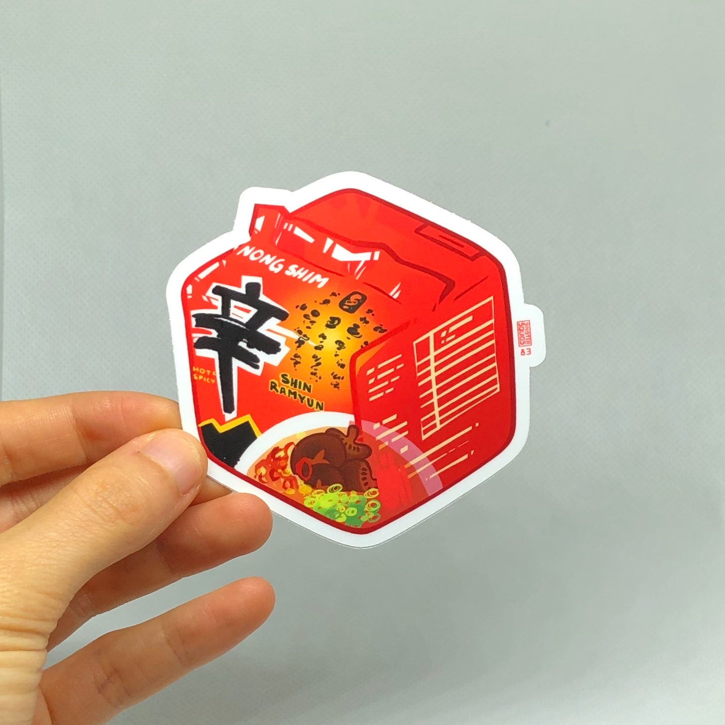 Instant Spicy Ramen Cube Aesthetic Anime Sticker Water - Etsy