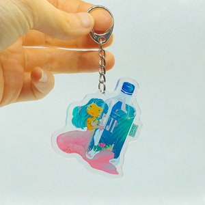 Aquarius | Zodiac Acrylic Keychains | Astrology |holographic Double ...