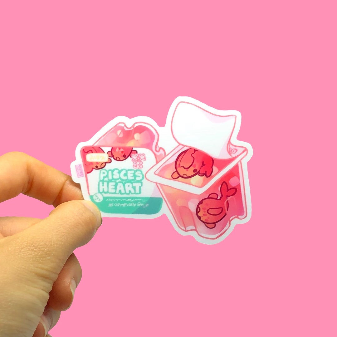 Pisces Zodiac | 3" Waterproof Aesthetic Anime Stickers | Lychee Jelly ...
