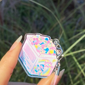 Marshmallow Charms Cereal Food Cube Keychain Double Sided - Etsy