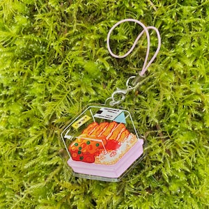 Katsu Curry Bento Double Sided Food Cube Key Chain | Kawaii Anime Lover ...