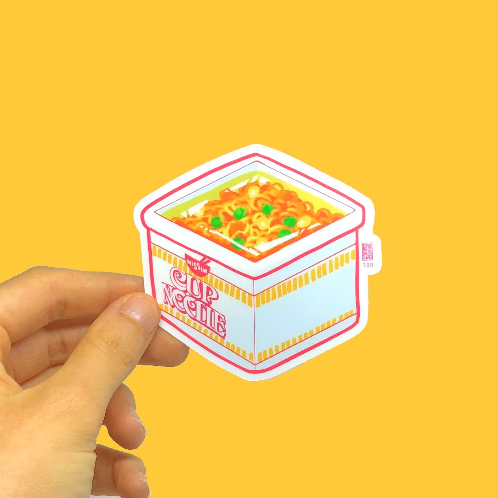 Noodle Cup Cube Waterproof Ramen Sticker Aesthetic Anime - Etsy