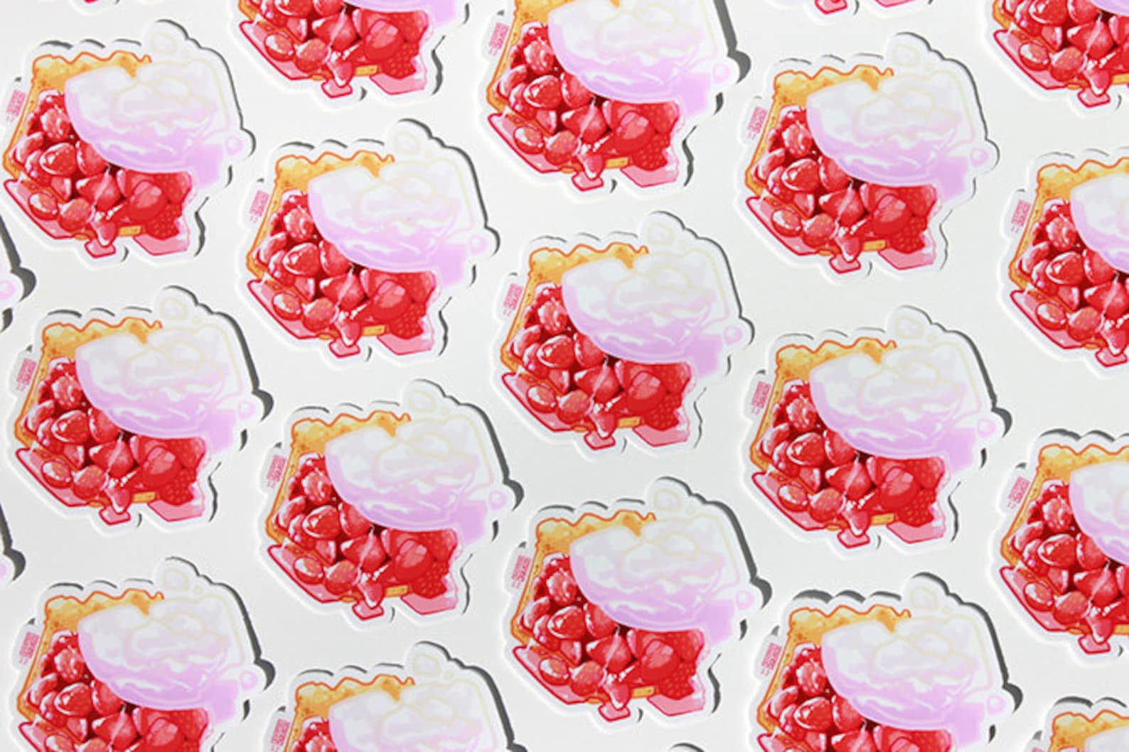 Strawberry Pie Cube Waterproof Aesthetic Anime Stickers | Etsy