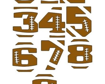 Football Field Number Decal - Etsy