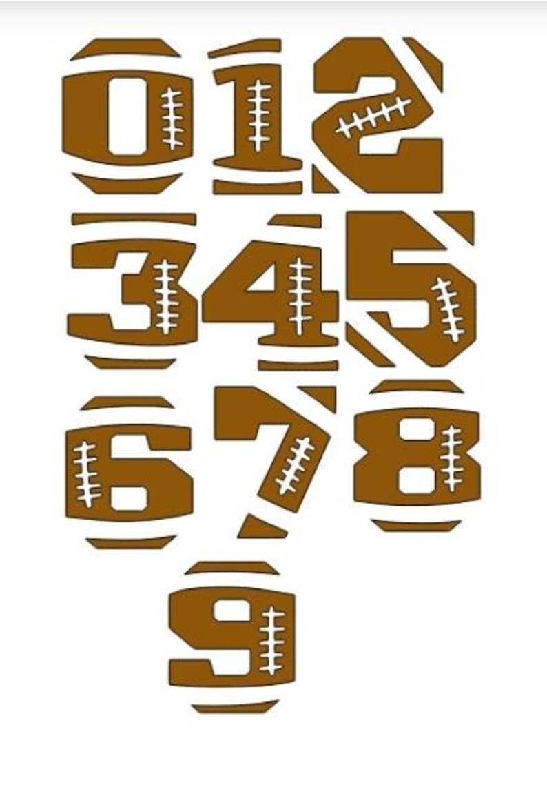 Personalized Football Number Decal - Etsy