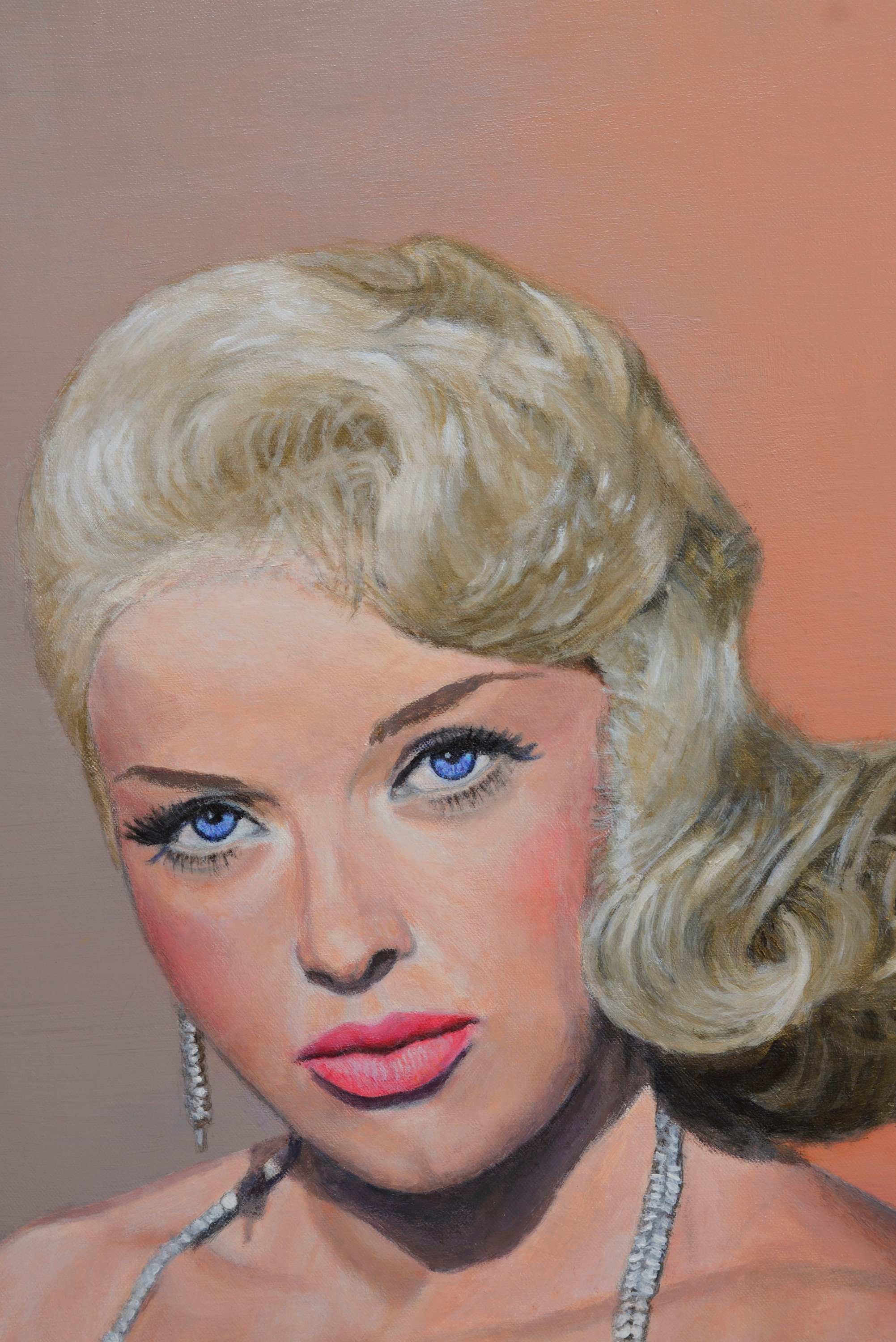 Original Kitsch Sexy Diana Dors Cat Painting on Canvas Ready - Etsy