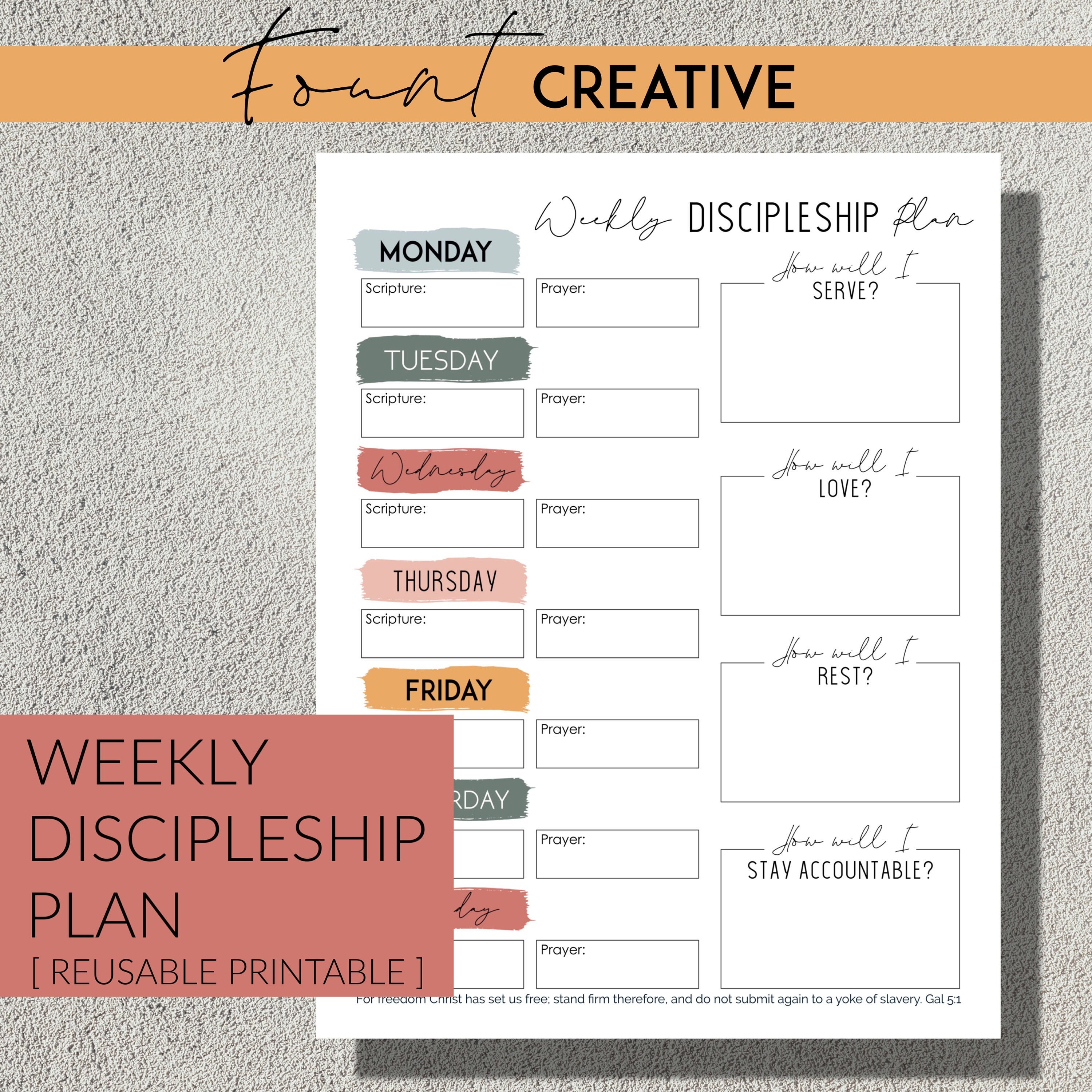 Printable Bible Study Planner Weekly Bible Reading Prayer - Etsy