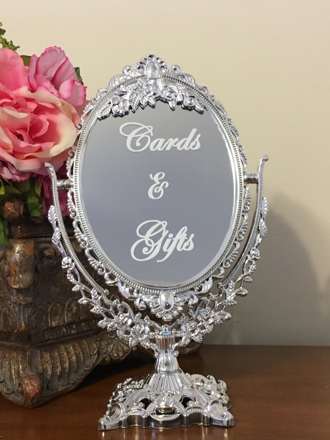Cards and Gifts Ornate Mirror Sign/stunning Wedding Mirror - Etsy