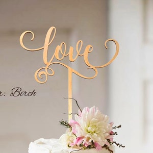 Love Cake Topper. Wedding Cake Topper. FNLV02. Rustic Cake Topper. Cake ...
