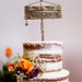 Wedding cake topper sign made of wood in an old rustic style. | Etsy
