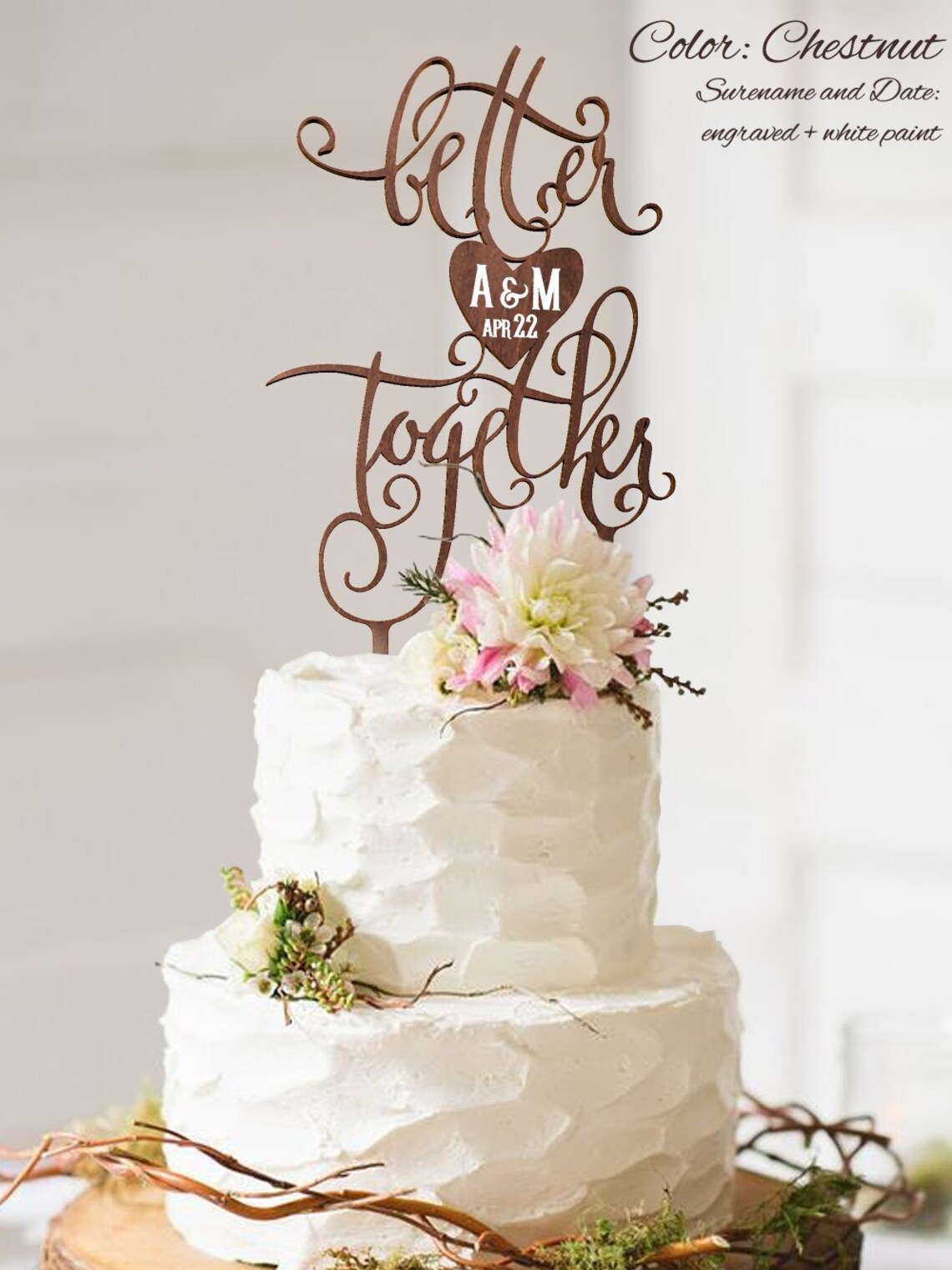 Wedding Cake Topper. FN33. Better Together Wedding Cake - Etsy