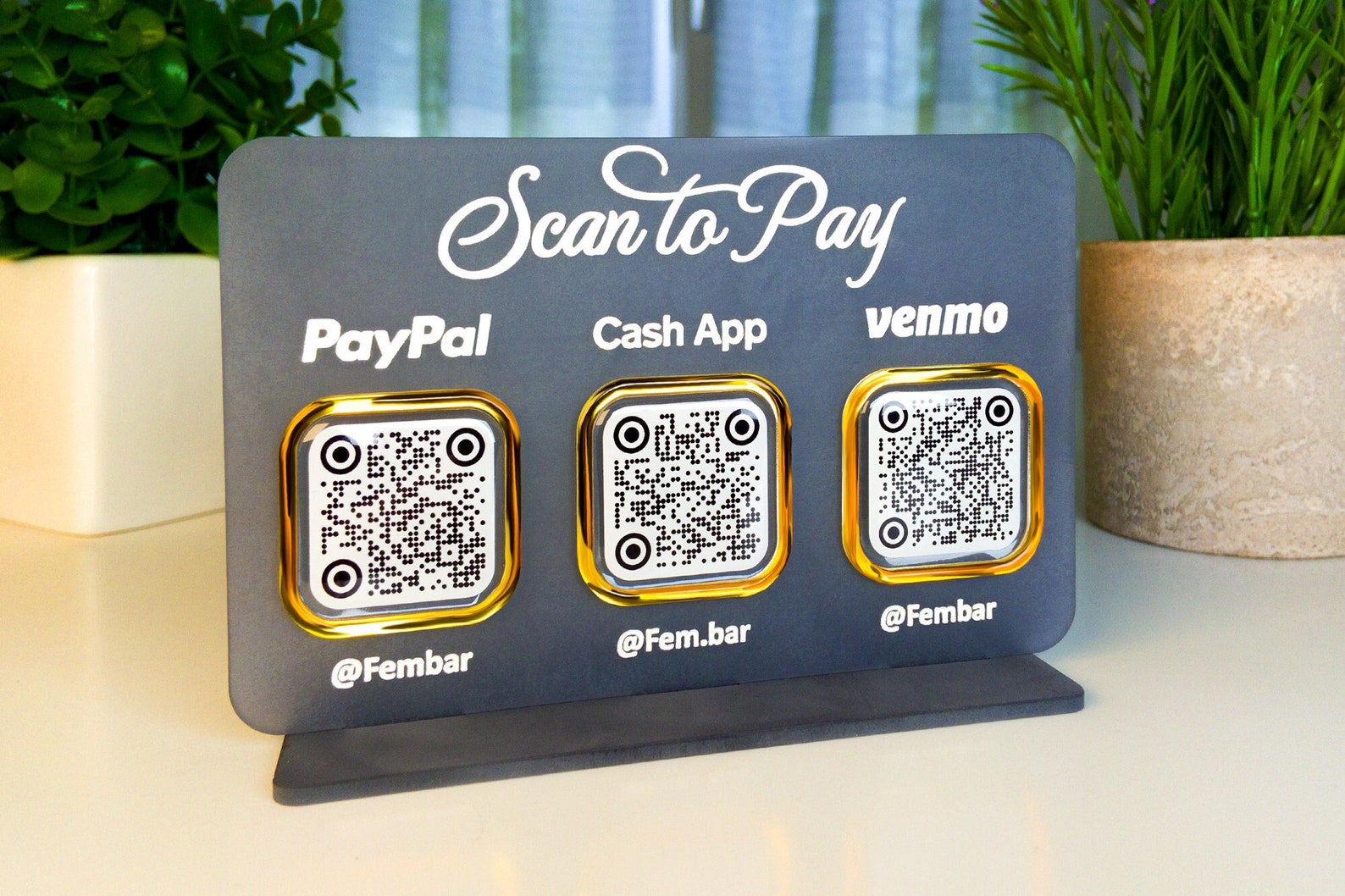 Business Sign Scan to Pay Sign QR Code Sign Social Media - Etsy
