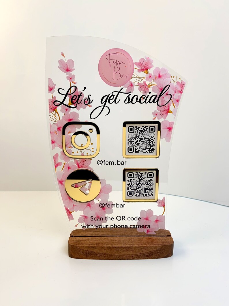 Personalized Social Media Sign With Instagram Facebook Logo - Etsy