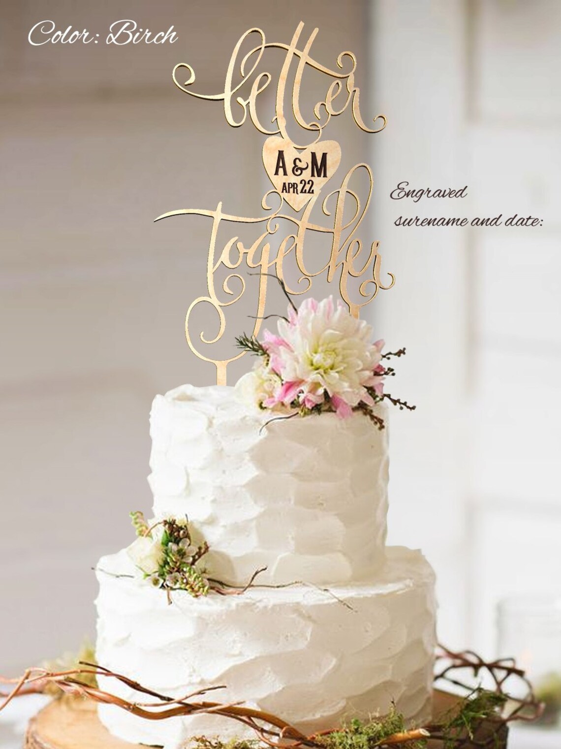 Wedding Cake Topper. FN33. Better Together Wedding Cake - Etsy