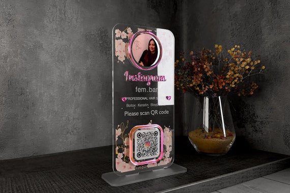 Qr Code Mini Sign Social Media Sign Instagram Sign Scan to - Etsy