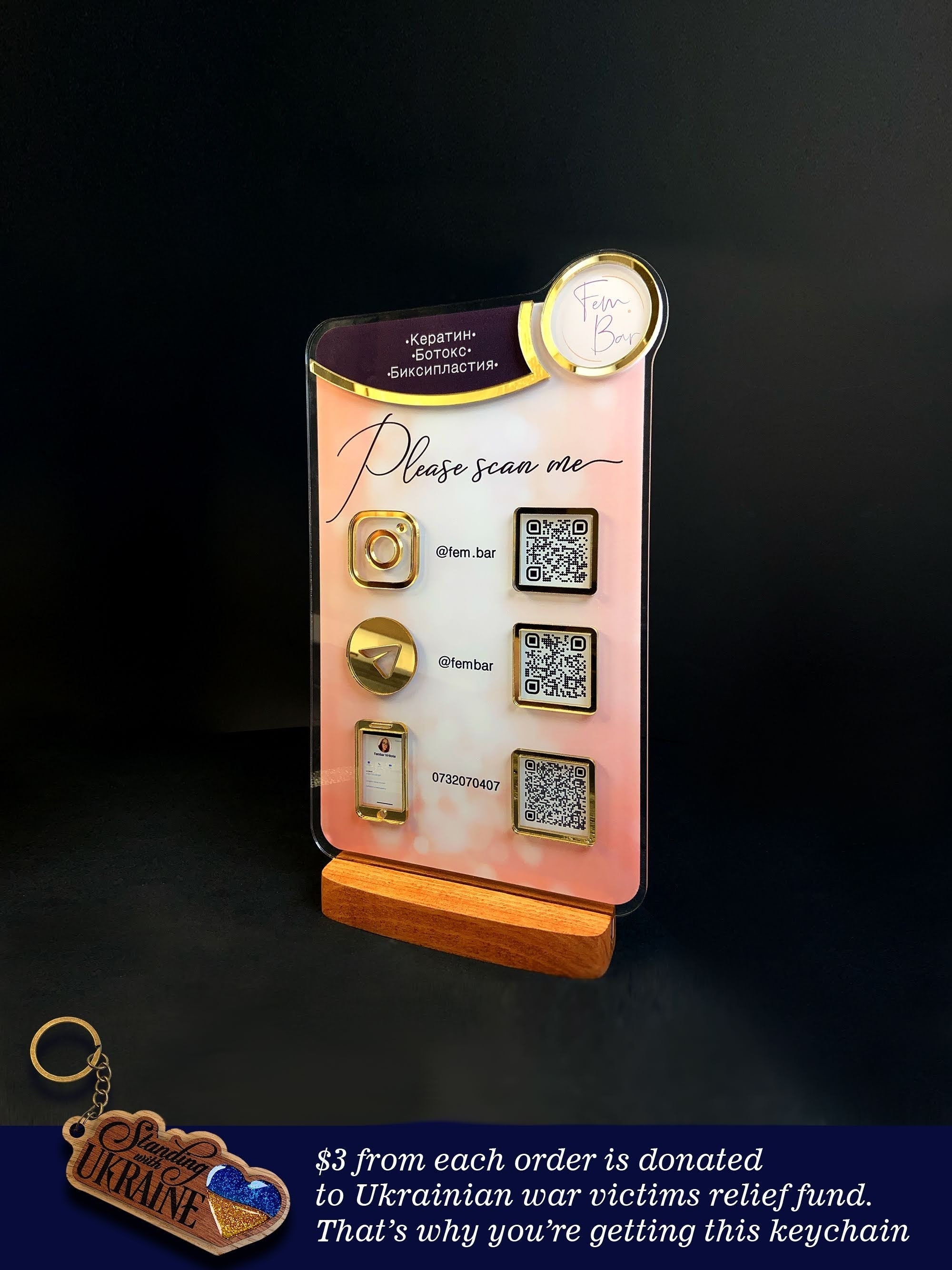 Multi QR Code Sign Social Media Sign Business Custom Sign - Etsy