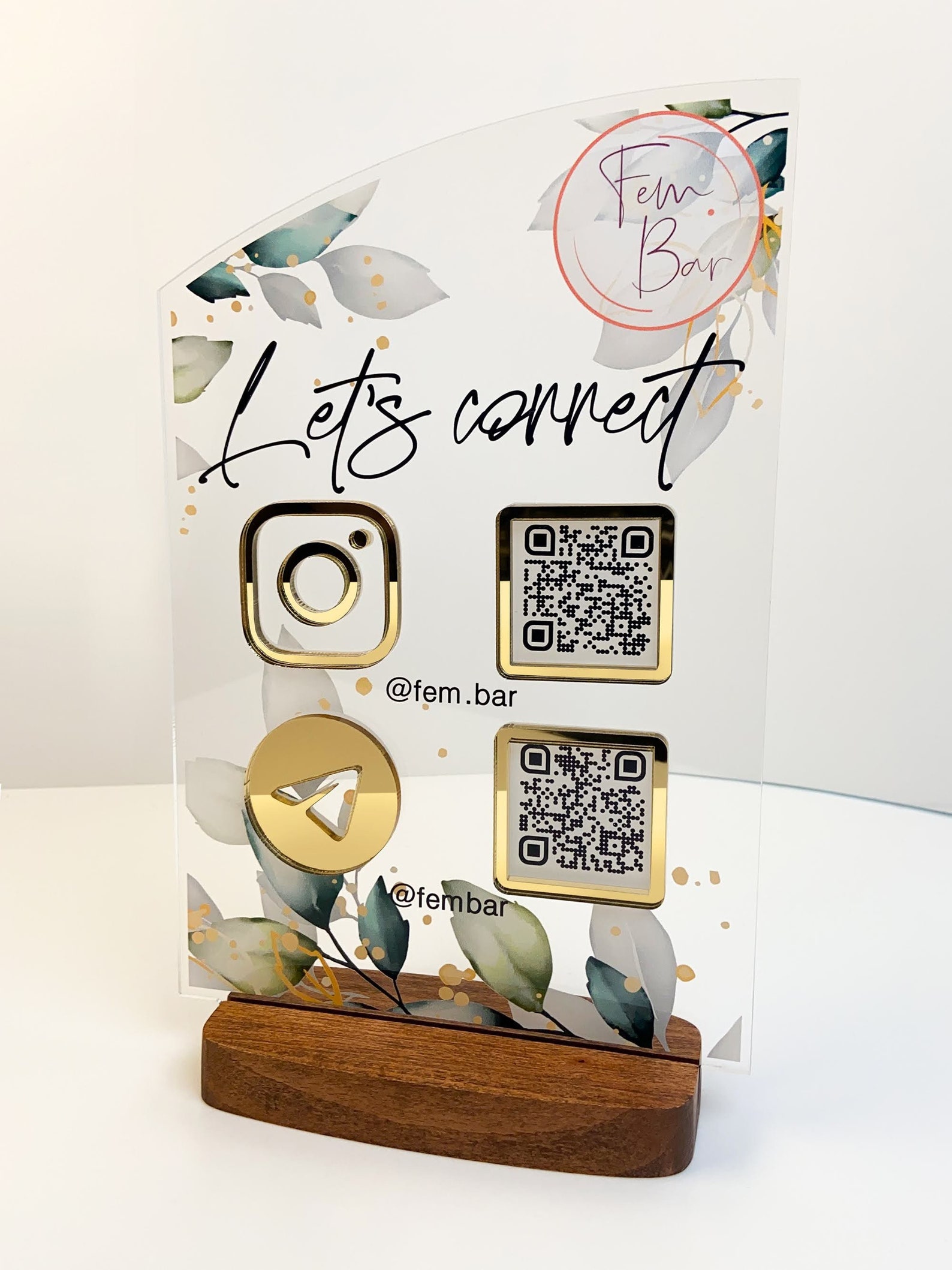 Custom Social Media Sign Personalized Acrylic Sign With - Etsy