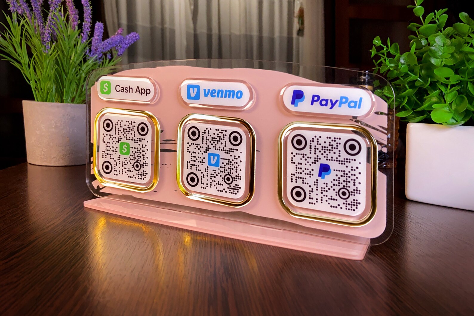 Scan to Pay Sign With 3D Logos and QR Code Sign Social Media - Etsy