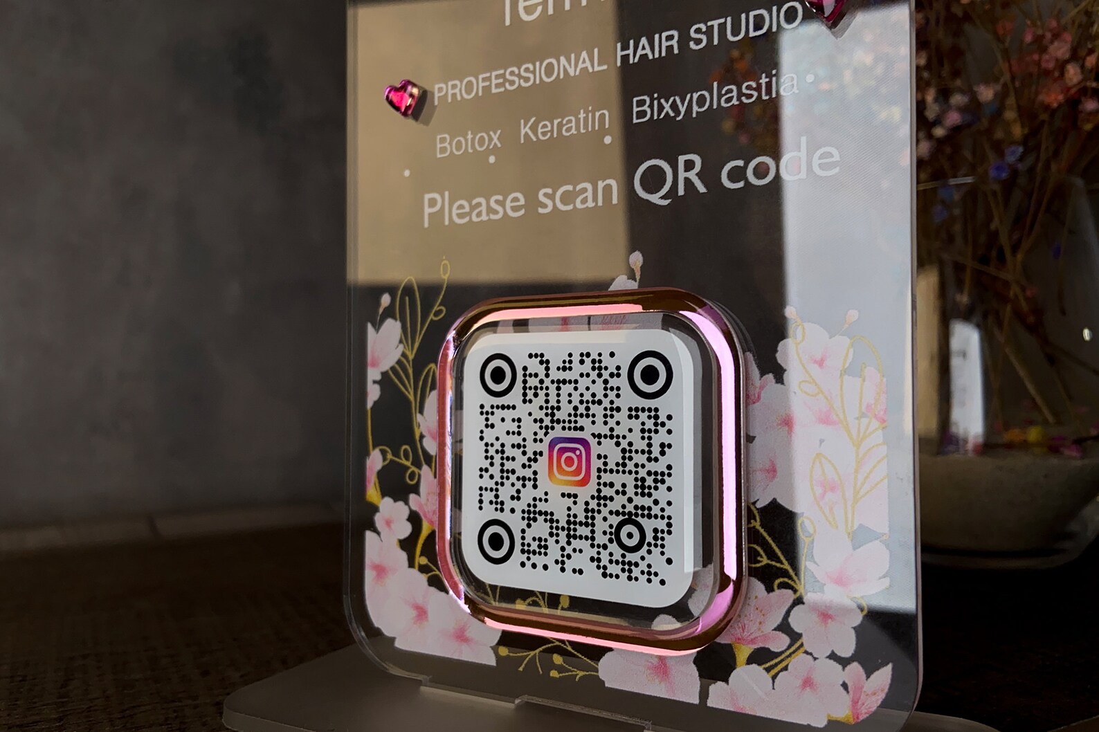 Qr Code Mini Sign, Social Media Sign, Instagram Sign, Scan to Pay Sign ...