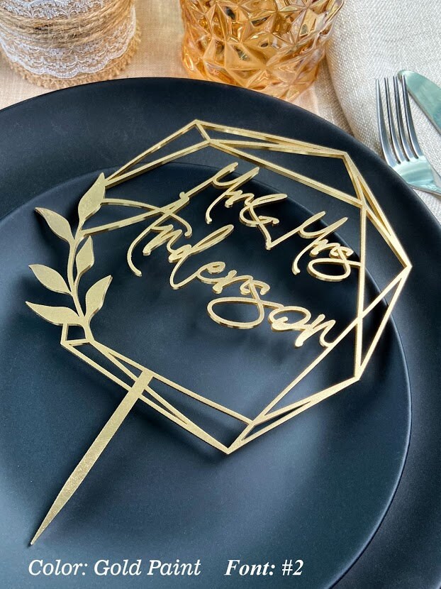 Personalized Wedding Cake Topper Customized Cake Topper for | Etsy