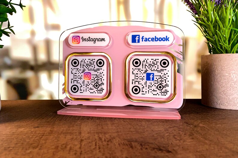 QR Code Sign With 3D Logos and Two 3D QR Codes Scan to Pay - Etsy