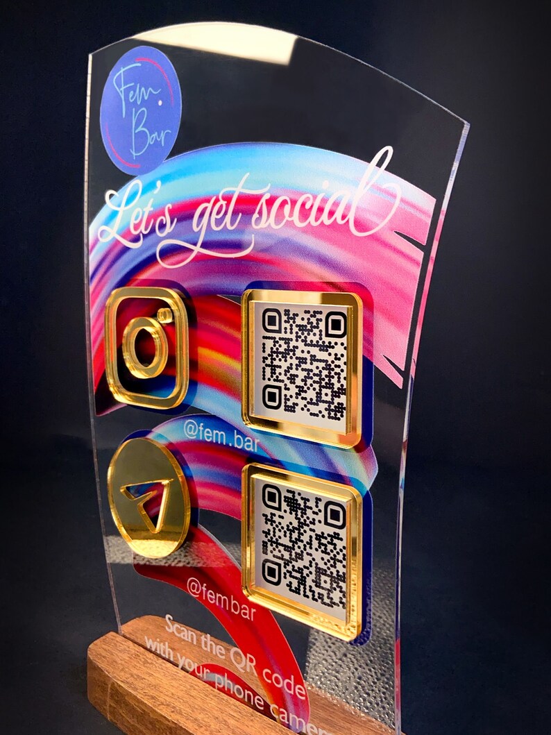 Social Media Icons Sign Acrylic Sign Custom Sign Business - Etsy