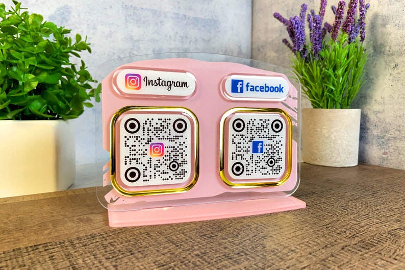 QR Code Sign With 3D Logos and Two 3D QR Codes Scan to Pay - Etsy