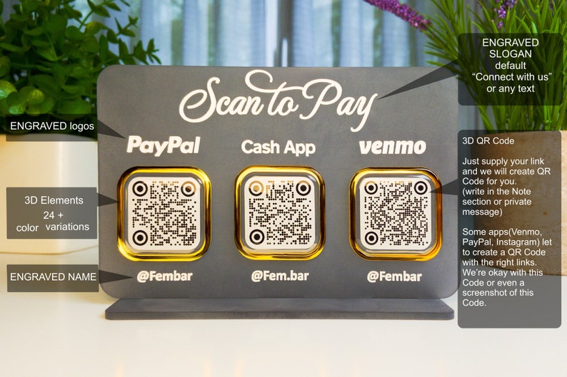 Business Sign, Scan to Pay Sign, QR Code Sign, Social Media Sign ...