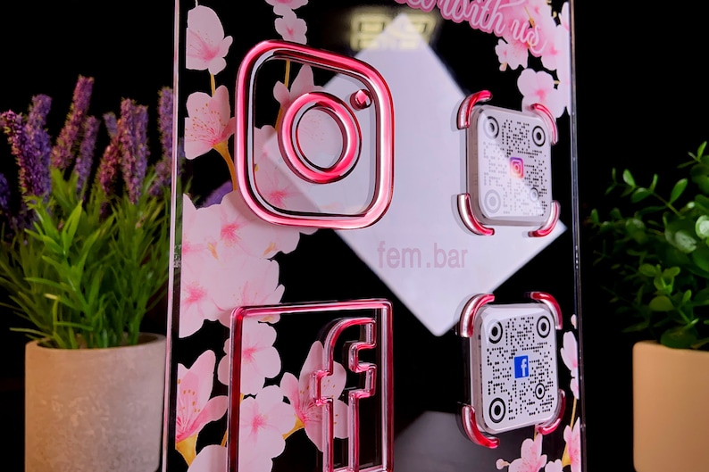 Personalized Social Media Sign With Instagram Facebook Logo - Etsy