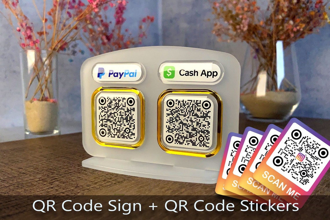 QR Code Sign With 3D Logo and 3d QR Code and QR Code Stickers - Etsy