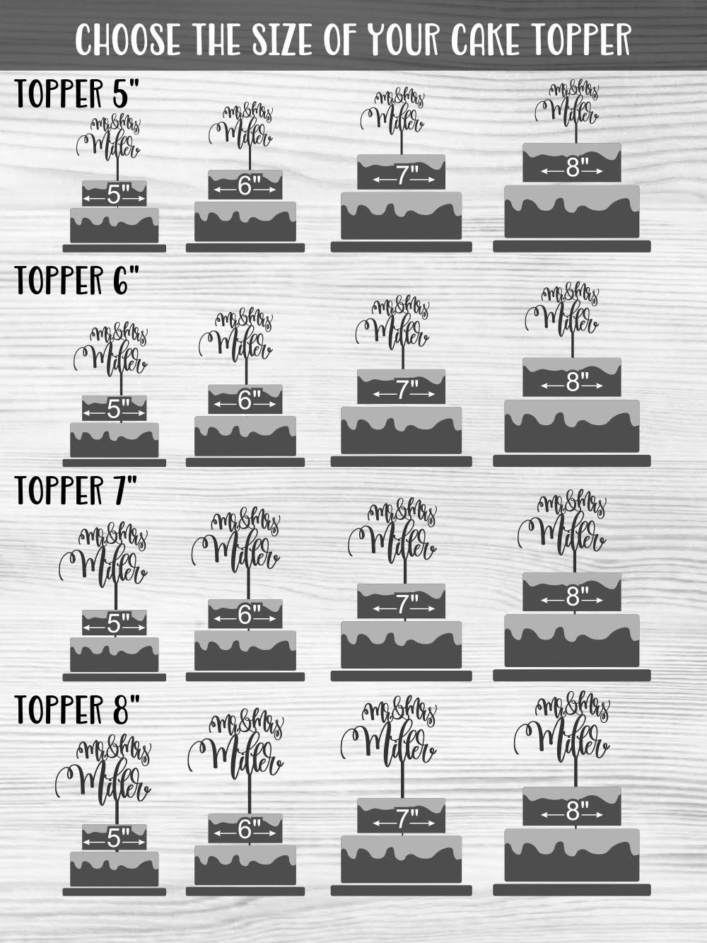 Personalized Wedding Cake Topper Customized Cake Topper for - Etsy